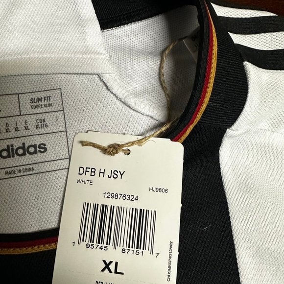 adidas | Shirts | Adidas Mens White Black Aeroready Hj966 Germany 22 ...